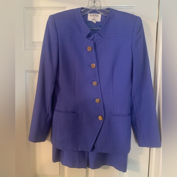 Kasper | Jackets & Coats | Kasper Assymetric Purple Suit Jacket And ...